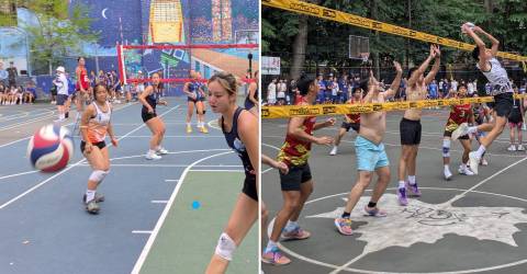 Mini Chinese 9-Man Volleyball Tourney Thrills Thousands on LES