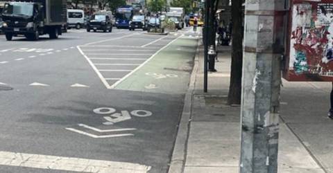 ‘Wrong Way’ Signs Go Up Along More Protected Bike Lanes