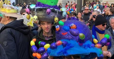 Easter Parade Draws Thousands for Promenade up Fifth Avenue