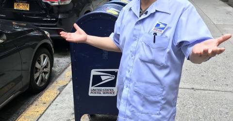 a mailman’s first-class farewell